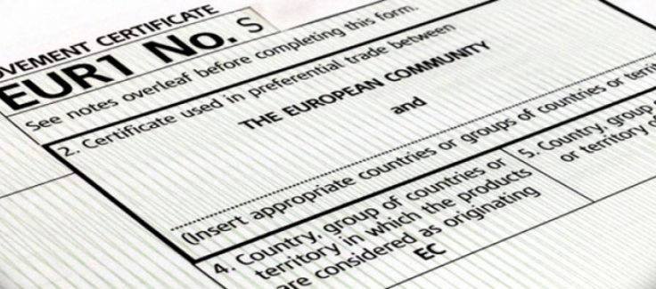Preferencijalno poreklo robe - EUR1